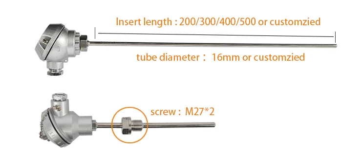 Factory Price Industrial Stainless Steel Probe High Temperature Sensor ...