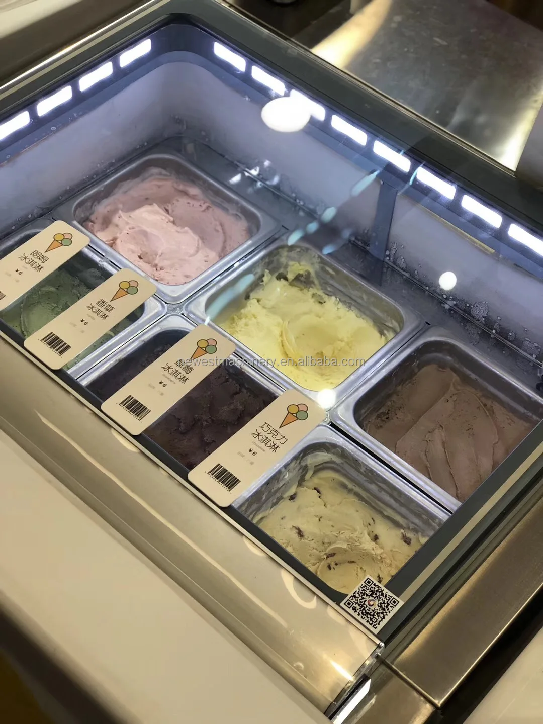 Commercial Ice Cream Display Case - Table Top Showcase