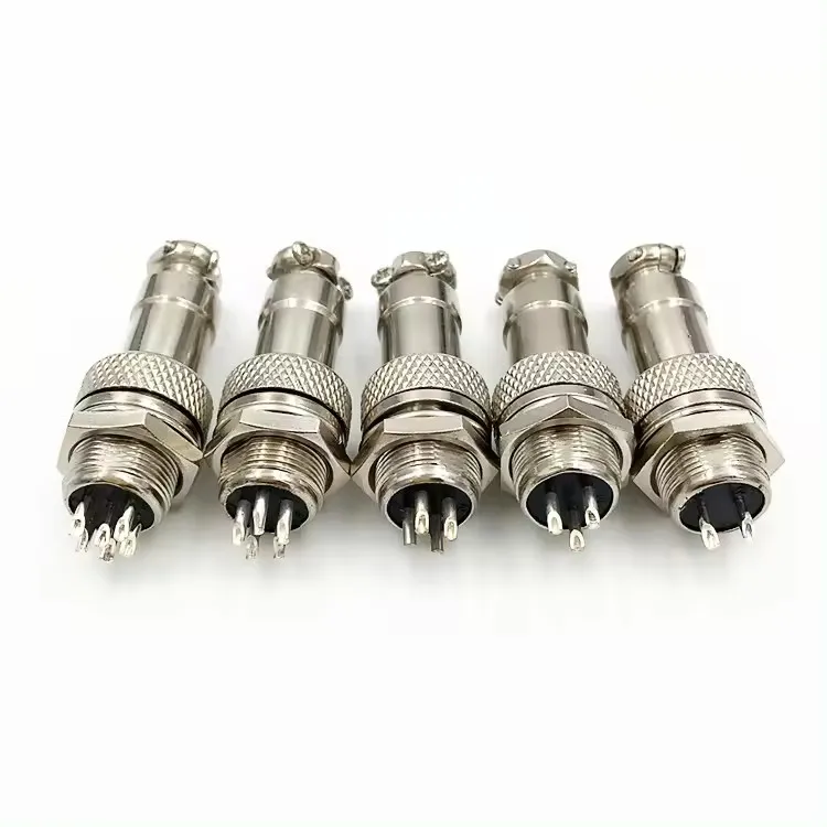 Gx12 M12 12mm Panel Mount 2 3 4 5 6 7 8pin Male Female Aviation Socket Plug Circular Electrical ...
