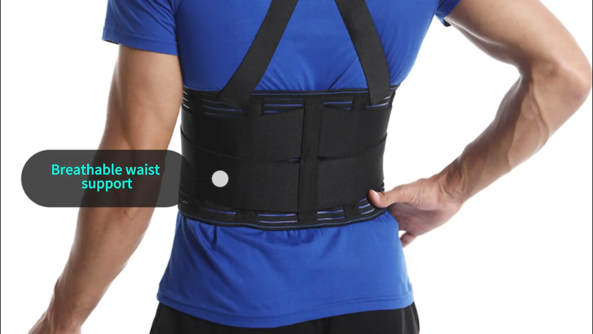 Working Medical Adjustable Lower Back Support Brace Knitted Lumbar ...