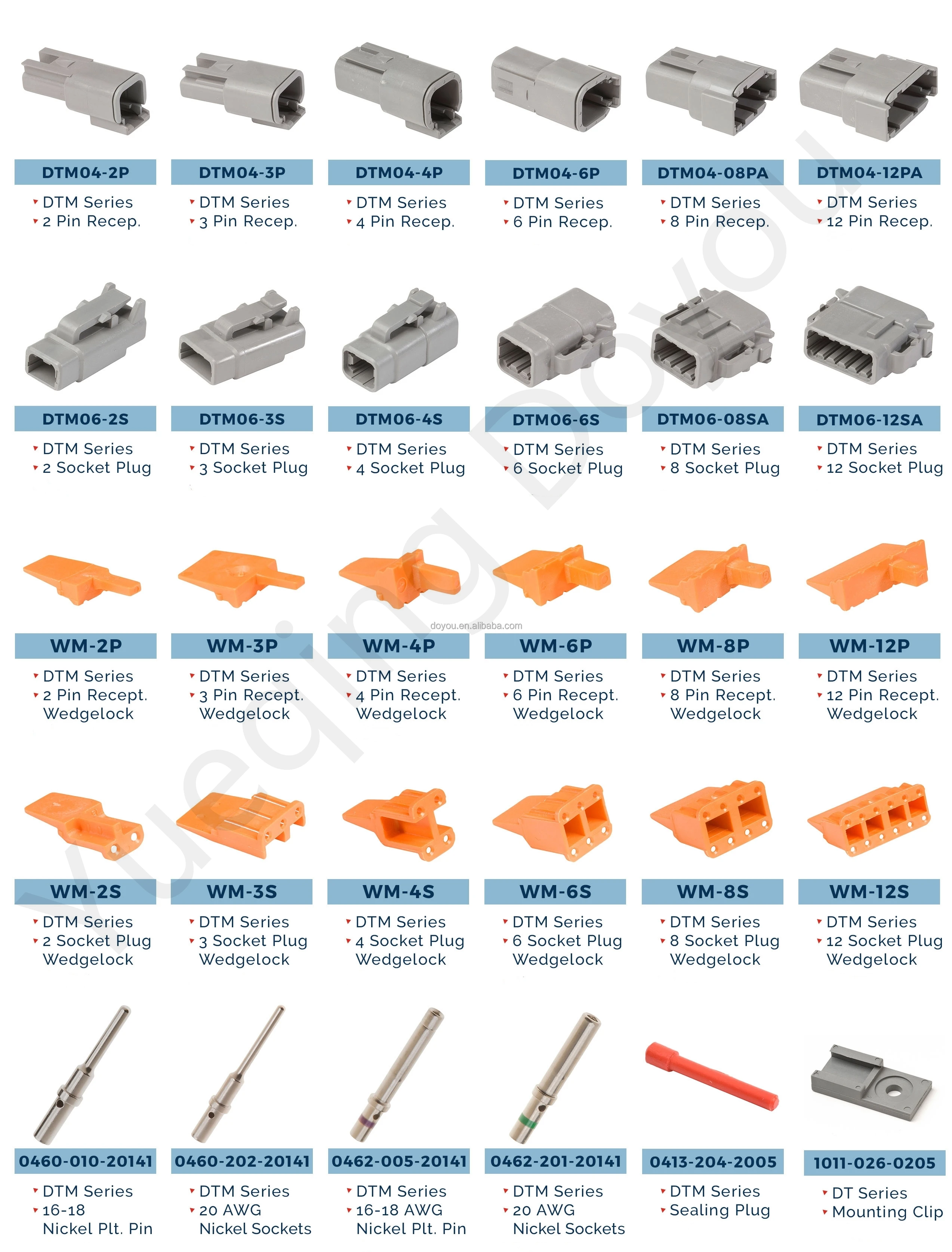 Automobile Deutsch DTM Series 12pin Connectors - DOYOU