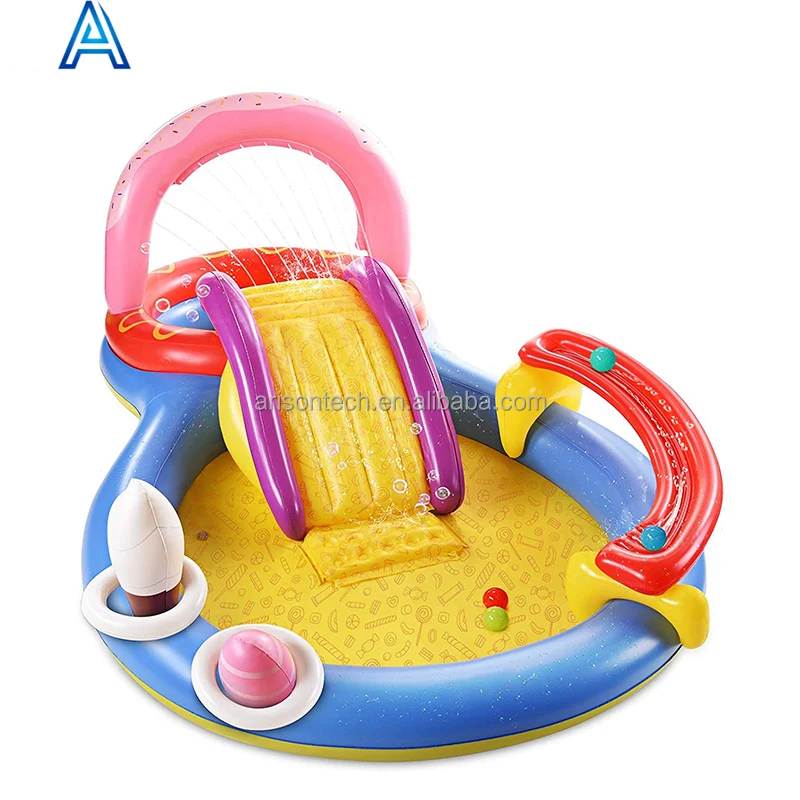Eco-friendly Pvc Inflatable Swim Pool Play Center With Slide For Kids ...