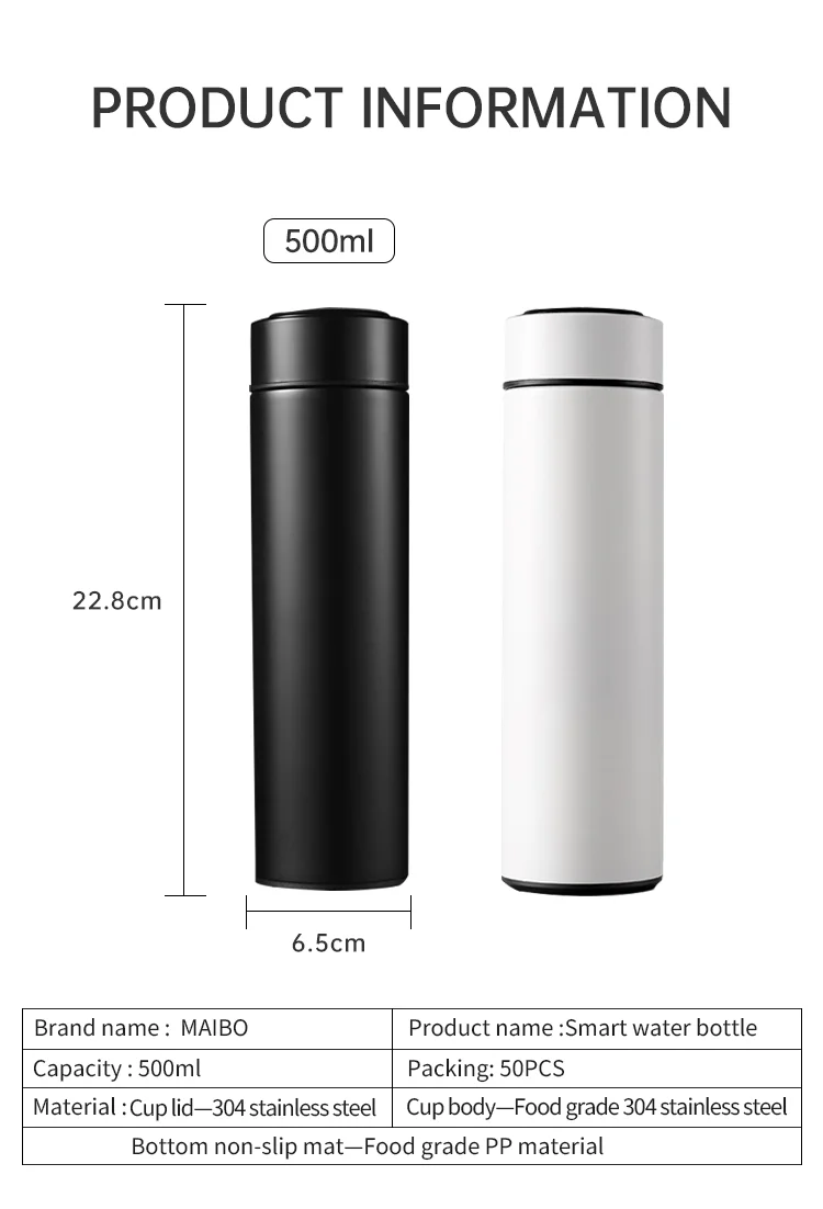 Botella Termômetros Inteligente Digitais Aço Inoxidável Copo Eletrico ...