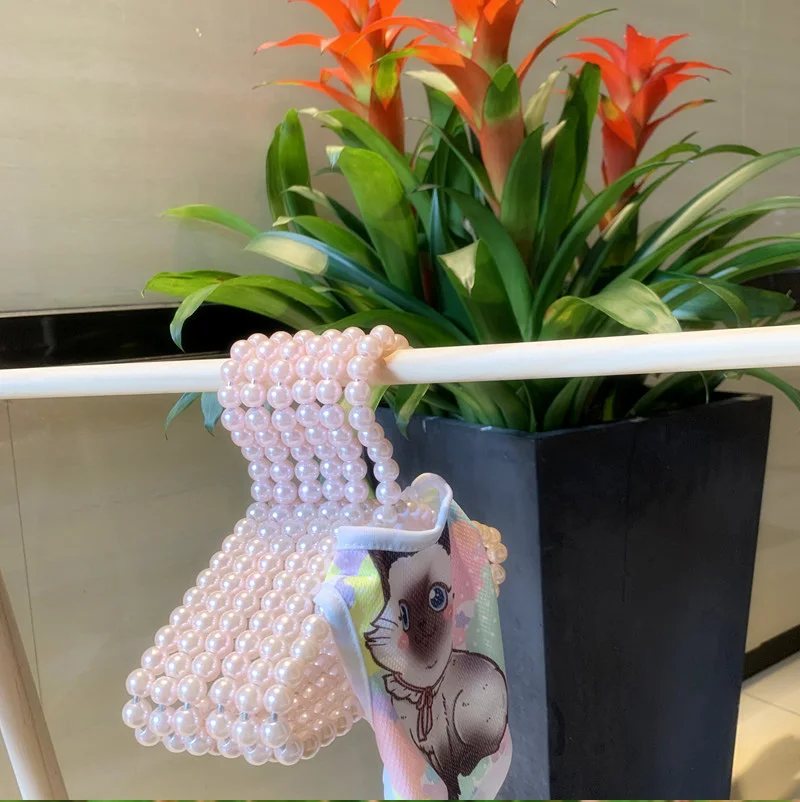 Wholesale Small Mini Luxury 20cm Pearl Clothes Hanger Rack Pet Clothes ...