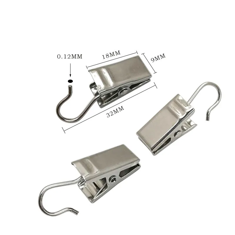 Factory Sale Curtain Rod Clip Hooks Metal Shower Curtain Clips - Buy ...