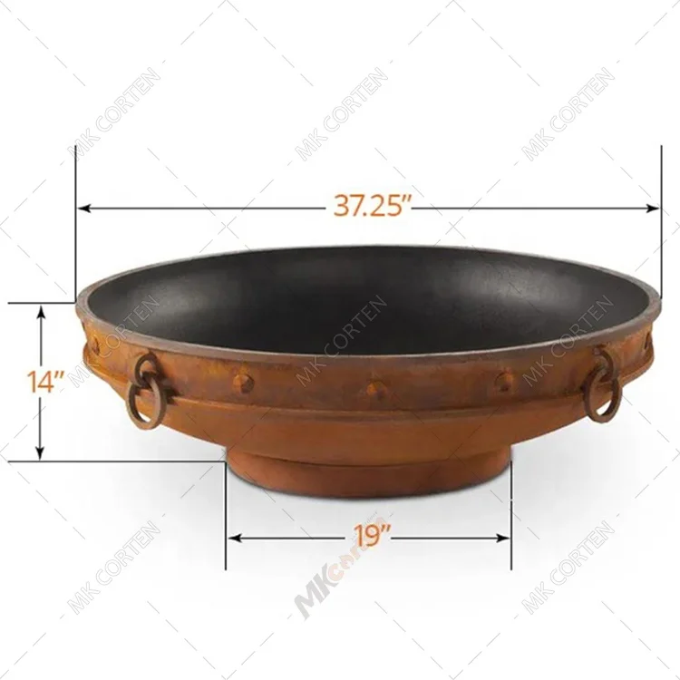 Cold Corten Steel Industrial Style Fire Pit Outdoor Fire Pit Garden ...