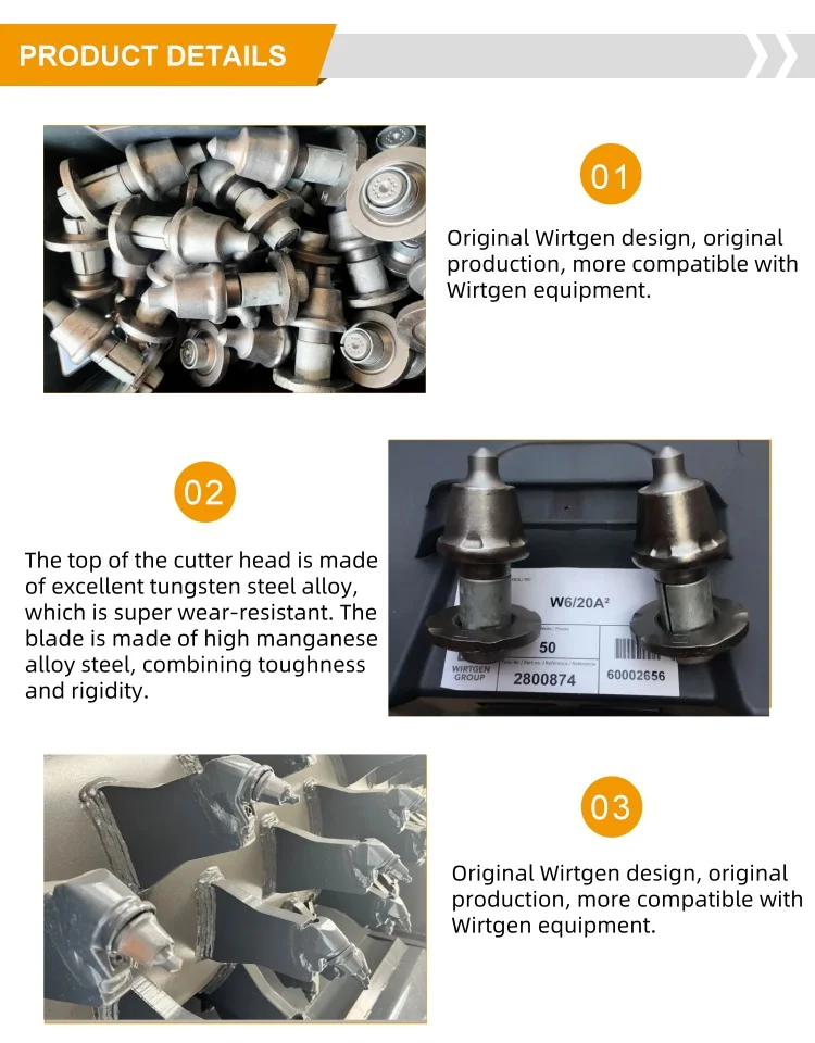 Tungsten Carbide Teeth Tool Picks for Wirtgen W6/20x Original Bit ...