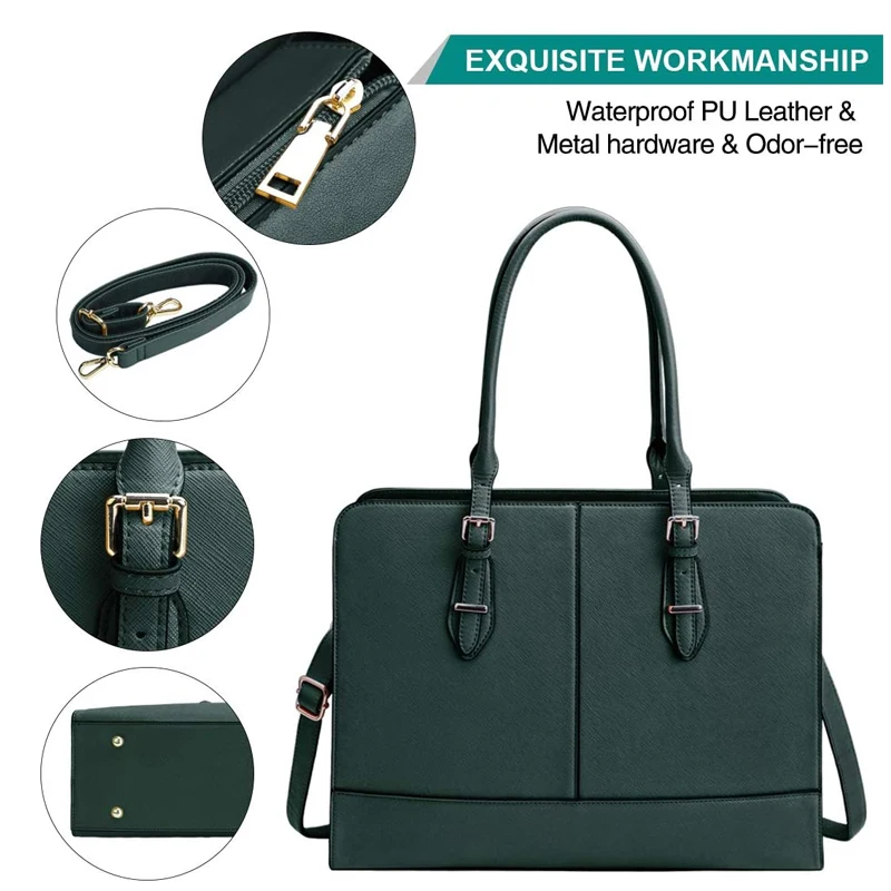 Waterproof Business Office Professional Large Capacity Women Leather ...