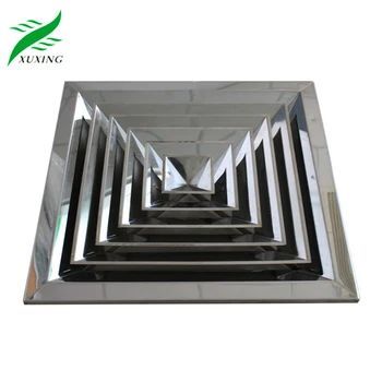 Stainless Steel 304 316 Air Conditioning Directional 4 Way Supply Ceiling Square Air Diffuser ...