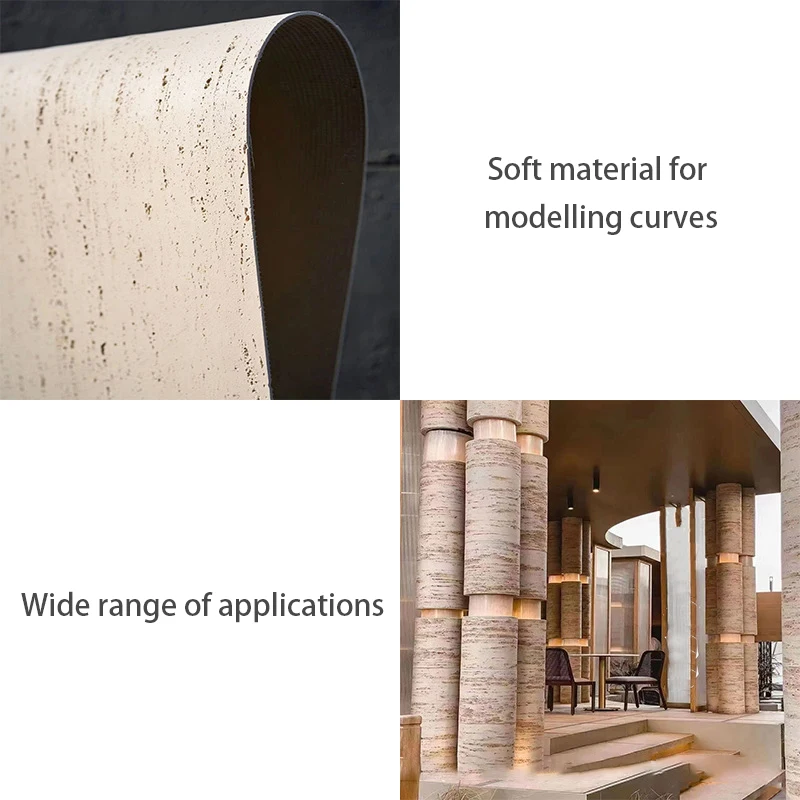 New Design Soft Bendable Travertine Wall Decorative Flexible Stone ...