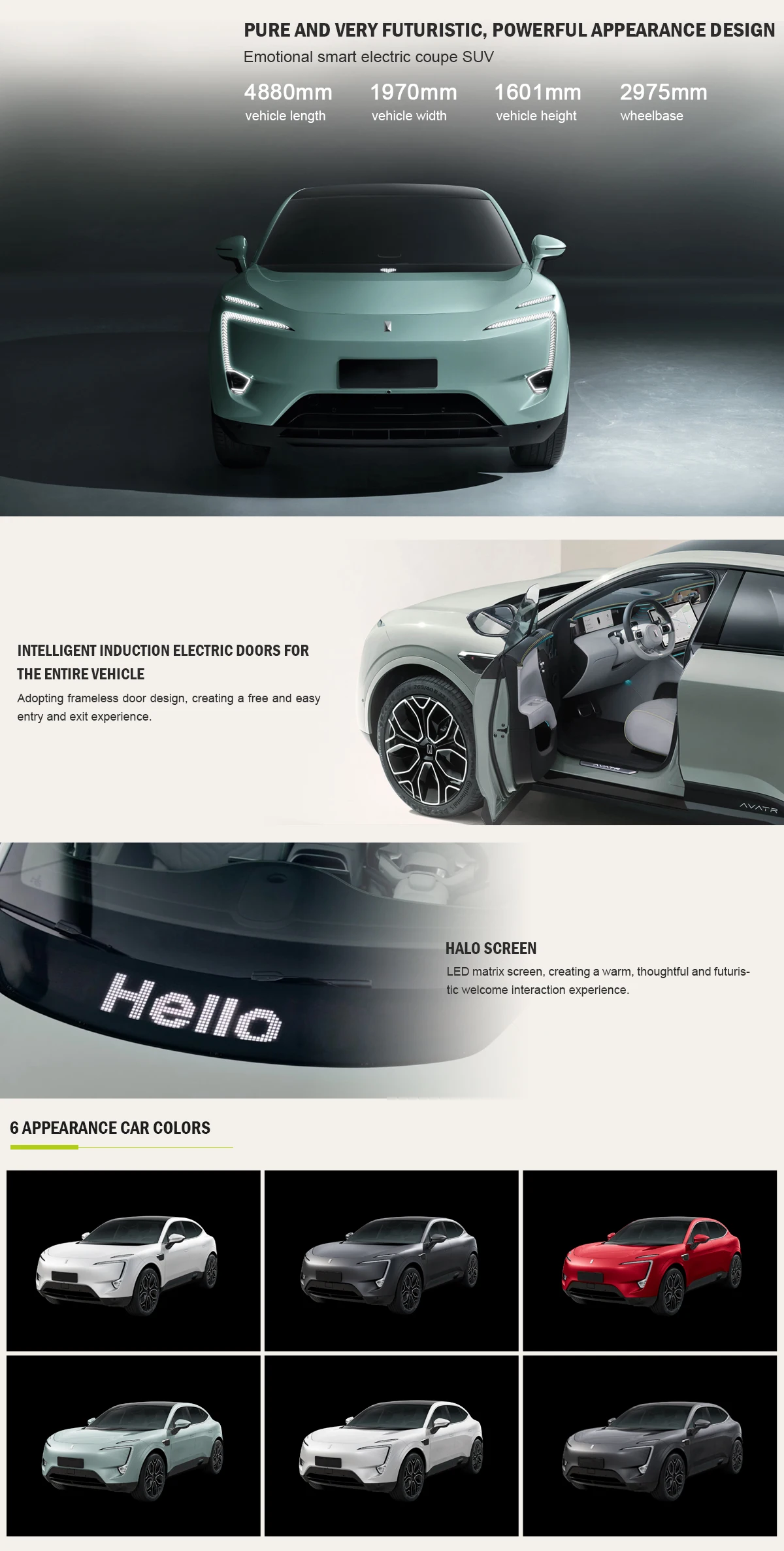 Changan 2023 2024 Avatar 11 Electric Car Automotive China Electric Cars ...