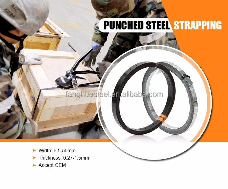 Hot Sale Punched Galvanized Banding Perforated Steel Strapping Banding ...
