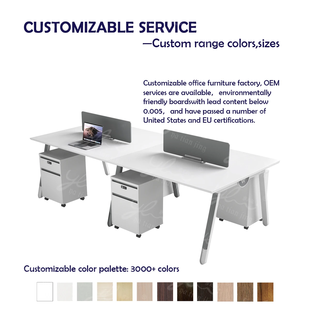 Modern Modular 4 Person Workstations for 4 Person Computer Office Table ...