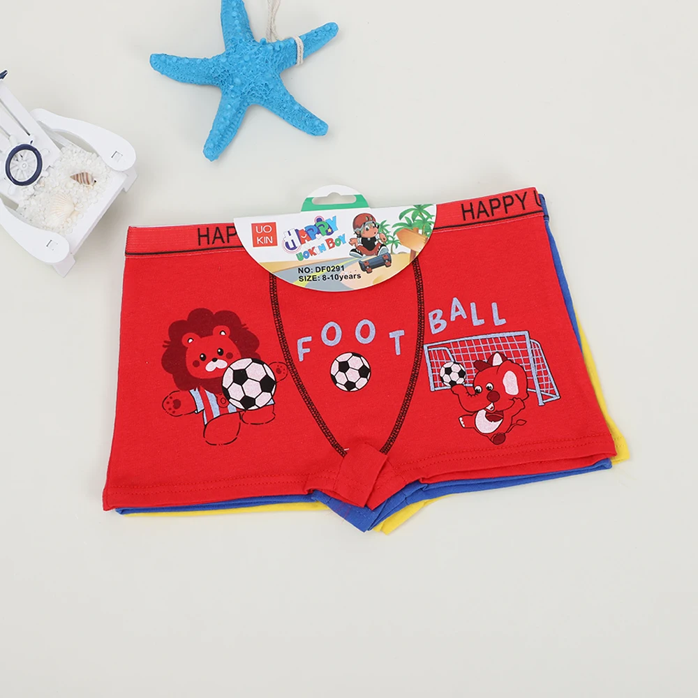 UOKIN Cartoon Cotton Print Boy Boxer Briefs Shorts Soft Breathable 4-10 ...