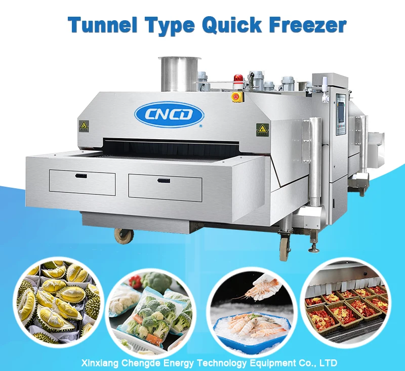 2000-2500kg/h Liquid Nitrogen Freeze Machine Tunnel air Blast Freezer ...