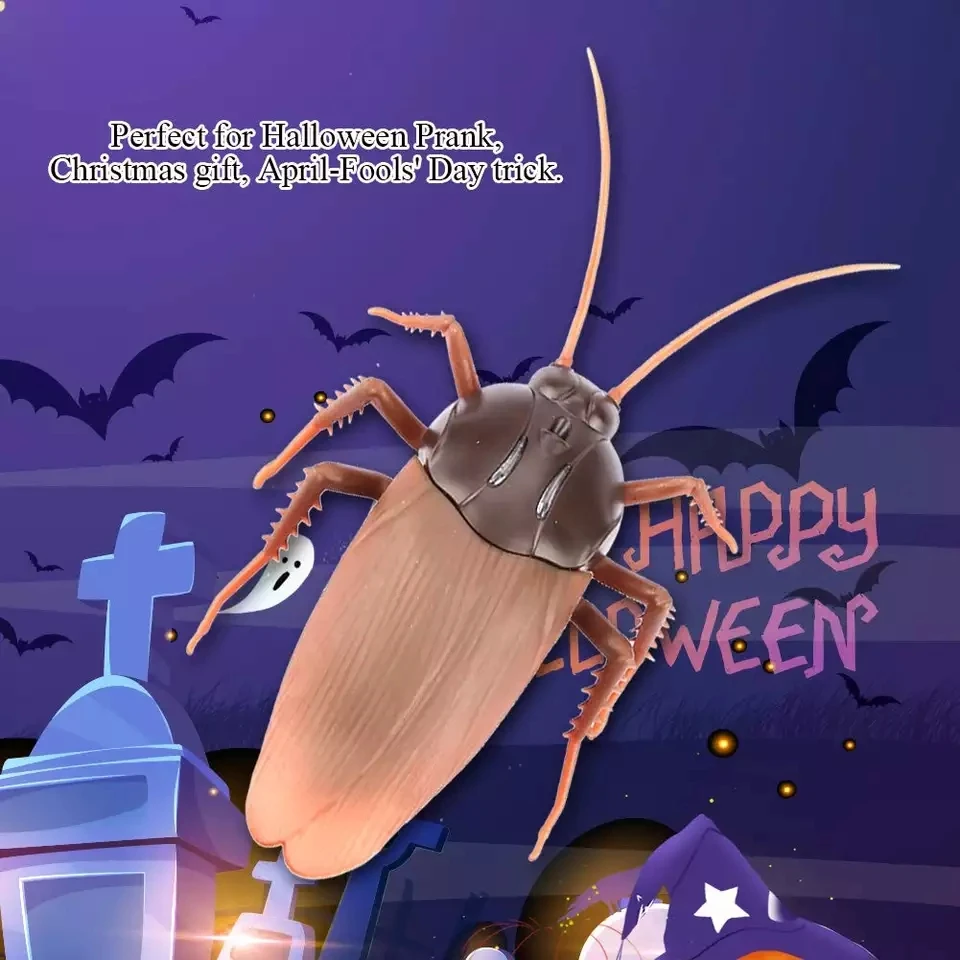 Simulation Rc Cockroach,Spoof Tricky Infrared Remote Control Beetle Roach Insect Toy - Buy ...