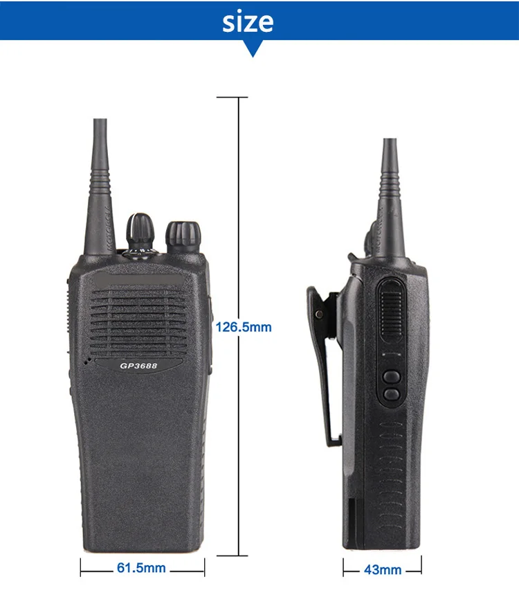Walkie Talkie Gp3188 Gp3688 Ep450 Cp200 Cp040 5w Uhf/vhf - Buy Walkie ...