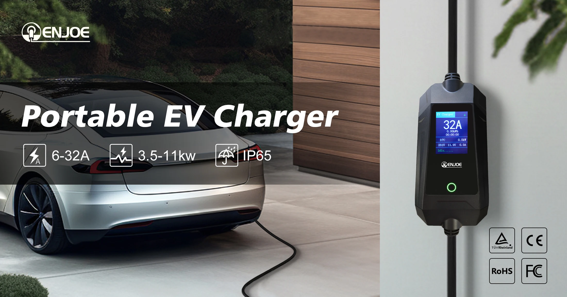 Factory 16A 3 Phase New 11kw Red CEE IP65 Portable EV Charger for Tesla ...