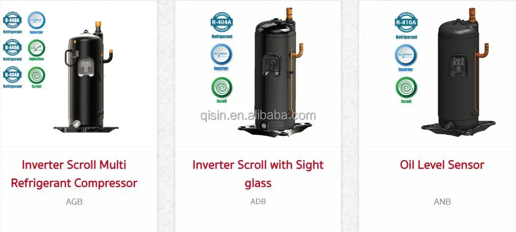 R410a Siam DC Inverter Scroll Compressor ANB87FVLMT