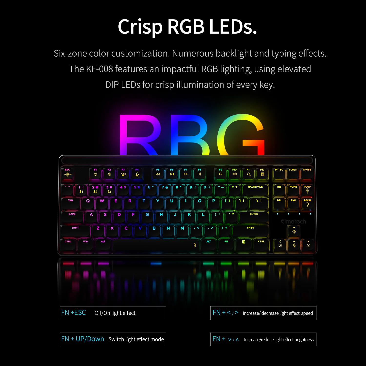 Rgb Light Gaming Keyboard Wireless Mechanical Gaming Keyboard Custom ...