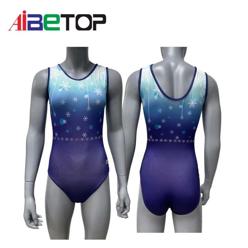 Girls Spandex Gymnastics Leotards Custom Made Sexy Dance Body Suit Sleeveless Training Leotards ...