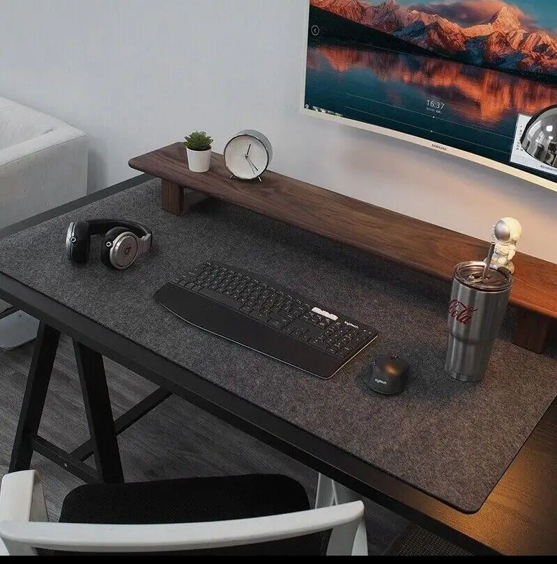 Large Xxl Office Computer Anti Slip Felt Desk Mat Table Keyboard Big ...