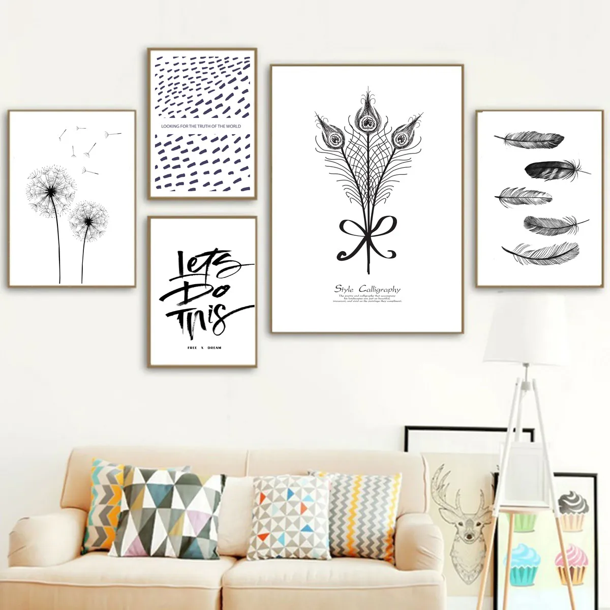 Simple Black And White Wall Art