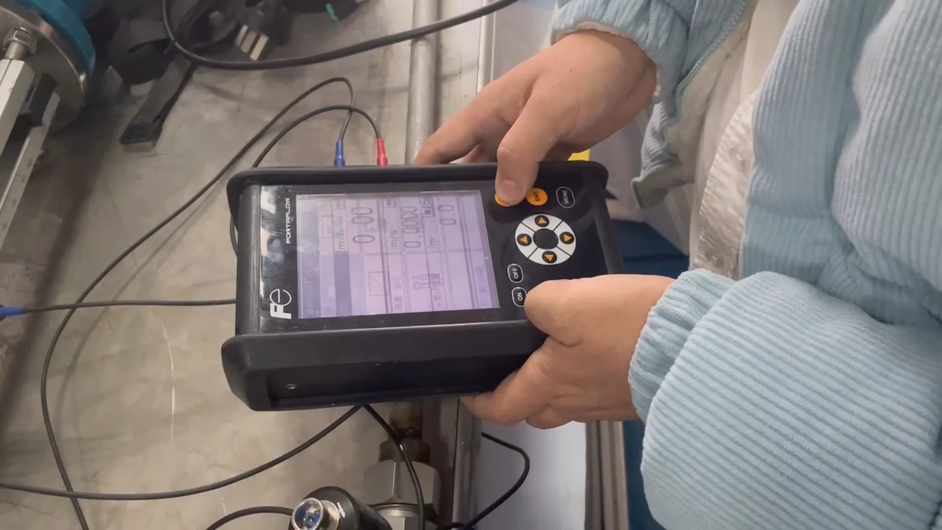 Fuji Portable Ultrasonic Water Flowmeter Digital Portable Type ...