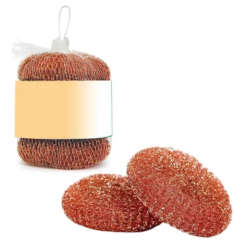 Copper Scrubber 100% Pure Copper Coated Scourer Mesh Scourer Wire ...