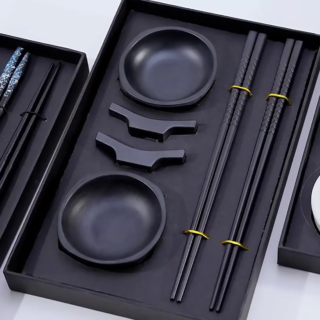 Innovative Tableware Set Gift Box Dish Chopsticks Chopstick Holder ...