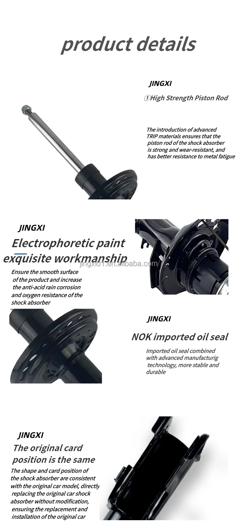 Shock Absorber For Jaguar Xf 2009-2016 2wd T2h1677 T2h1636 1 Set 4pcs ...