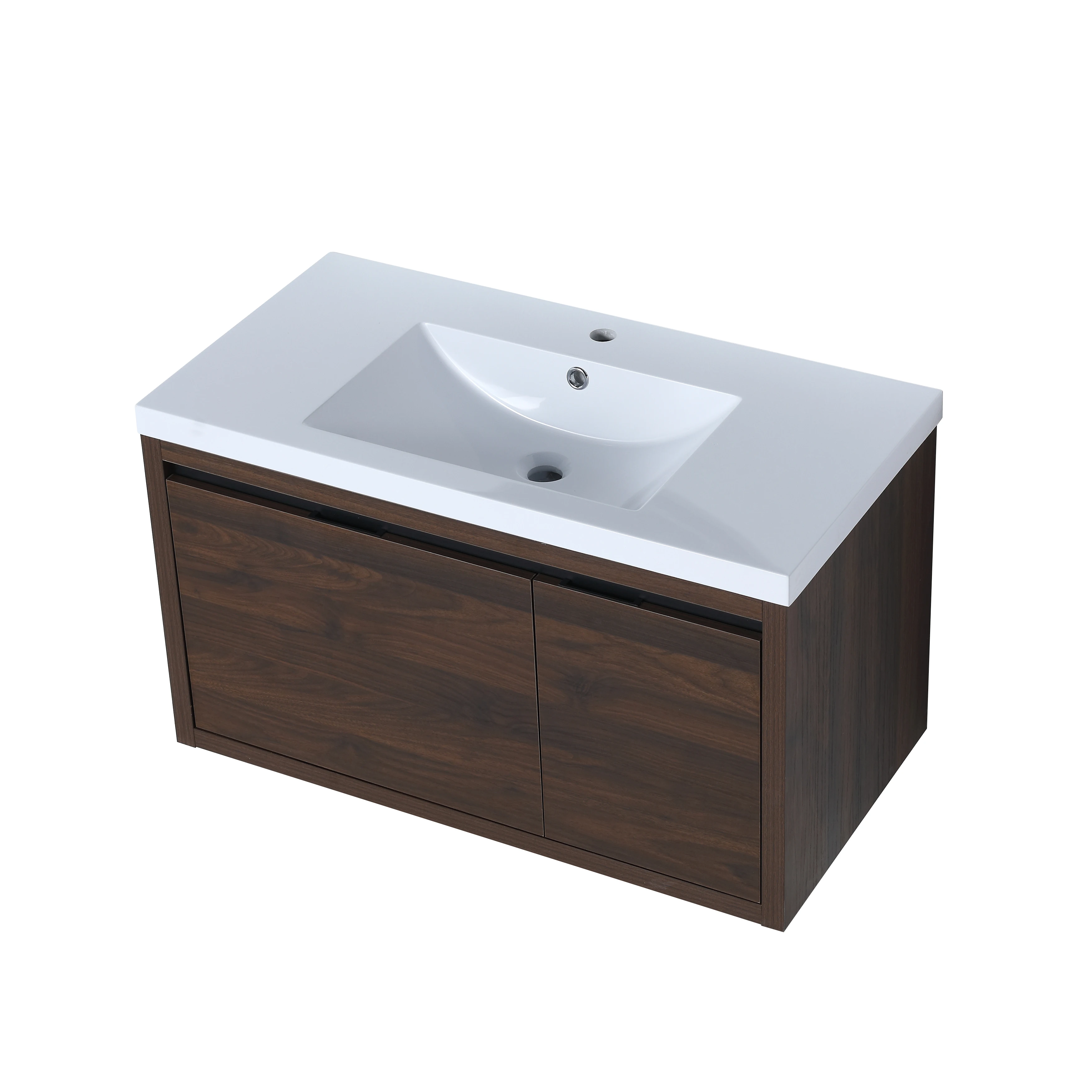 36 Inch Floating Bathroom Vanity: Compact Hanging Cabinet With Soft ...