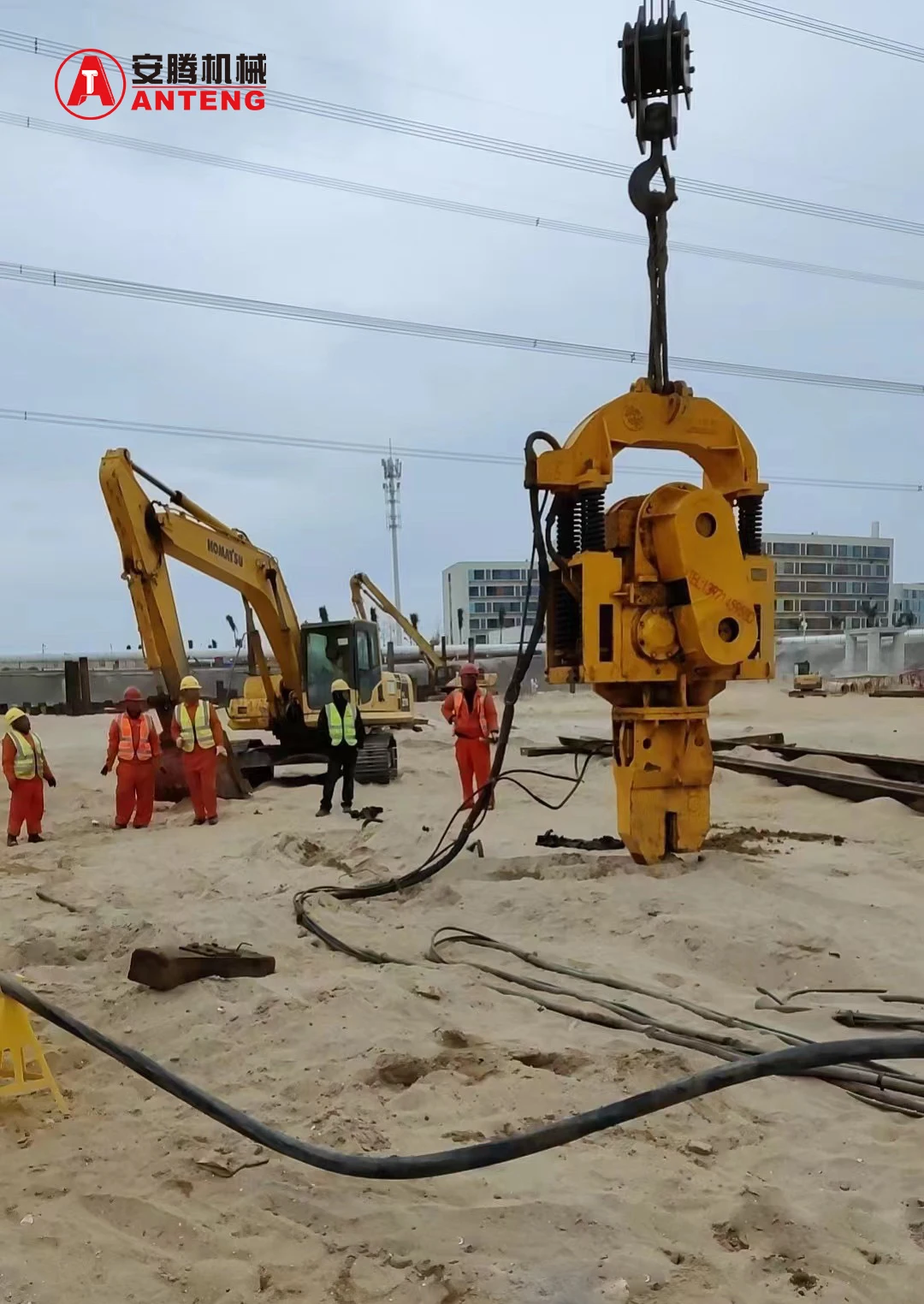 Sheet Pile Electric Mini Excavator Piling Hammer Vibro Hammer For Sheet ...