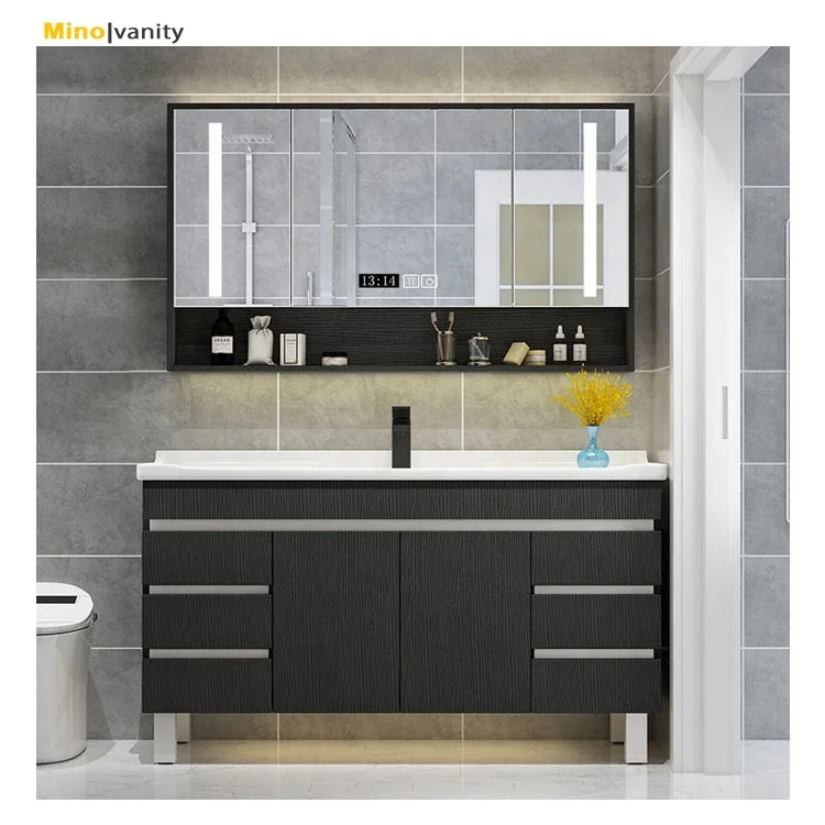 Modern 39-Inch Bathroom Vanities with Wall Mount Washbasin Minimalist ...
