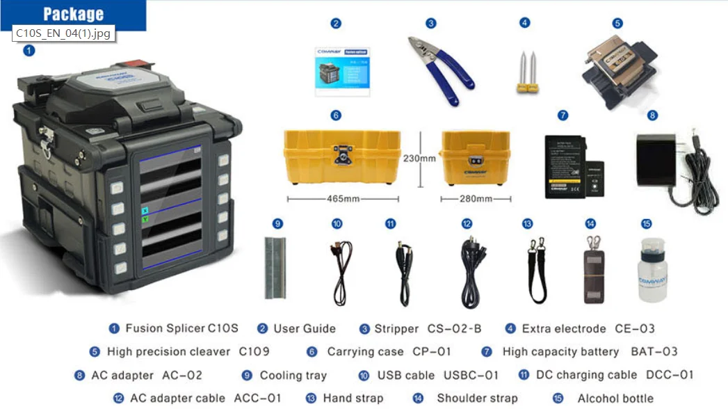 COMWAY C10S Fiber Fusion Splicer - Efficient FTTH Solutions