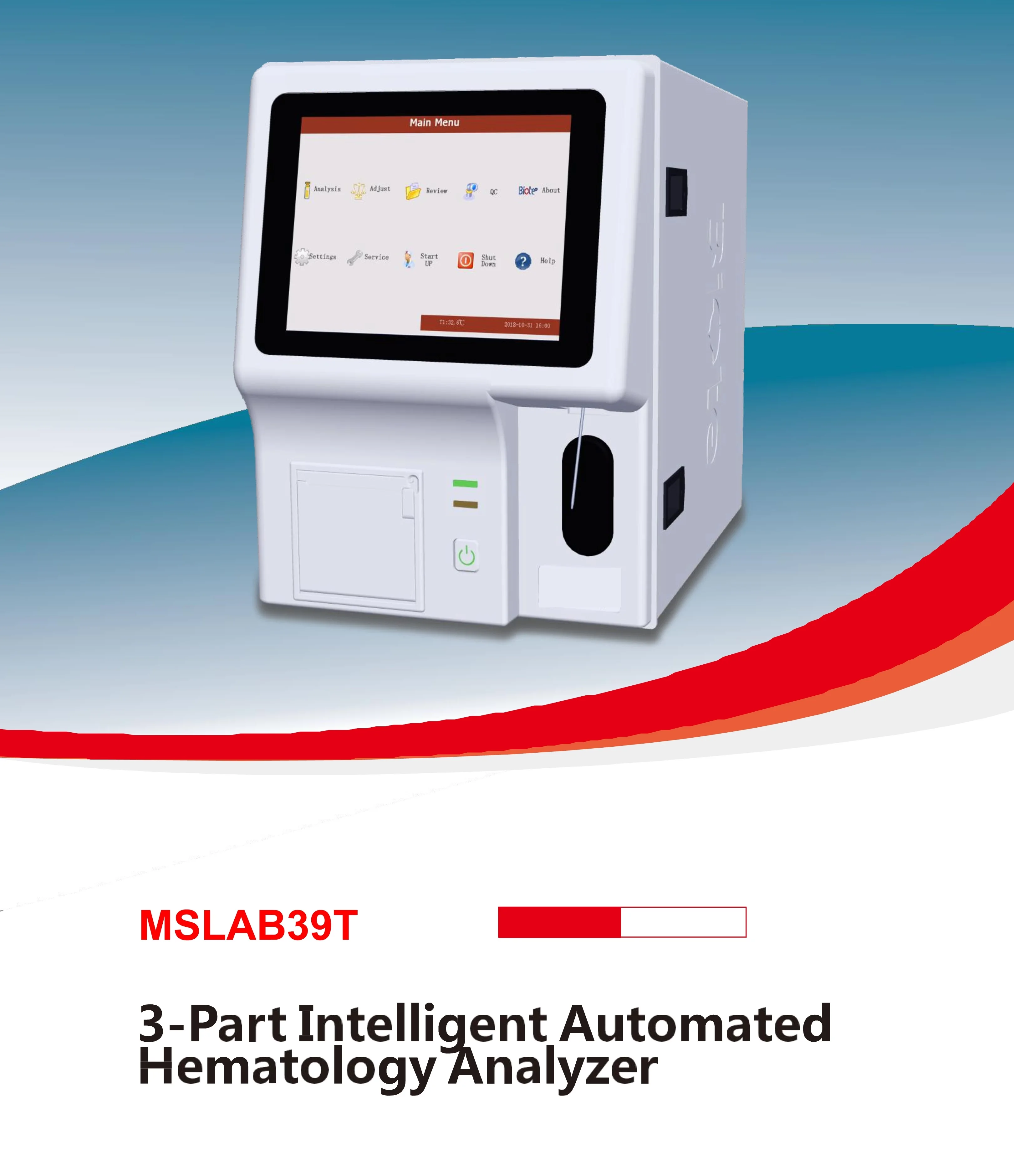 Hematology Lab Equipment - 3diff Blood Analyzer Test Machine