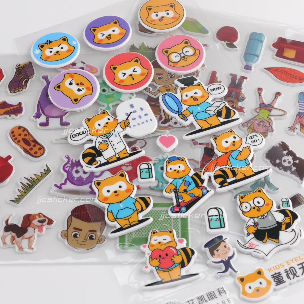 Custom 3d Custom Puffy Stickers Cartoon 3d Foam Sticker,Fascinating ...