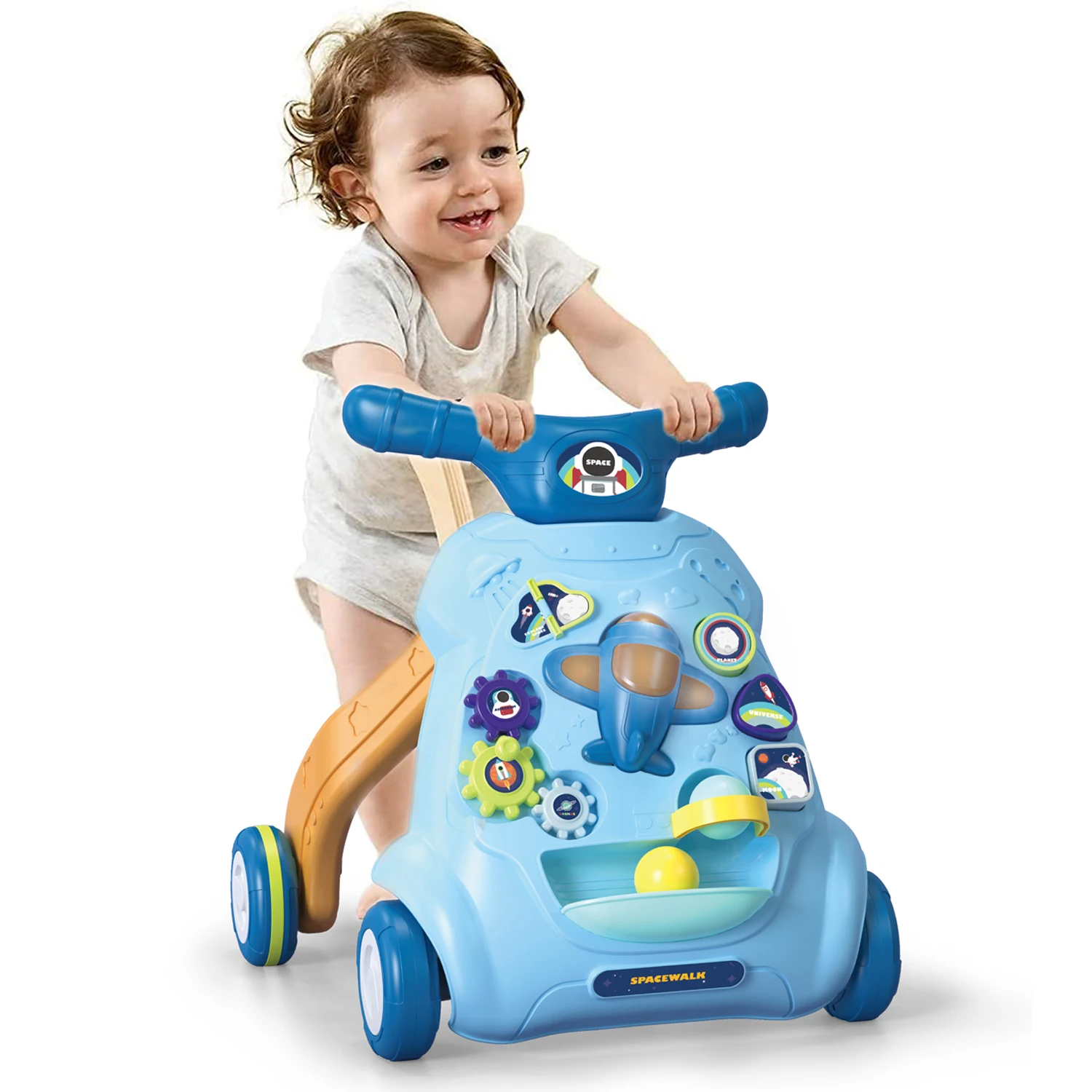 Oem Musical Twin Baby Trolly Walker Cheap Fashionable Baby Learning ...