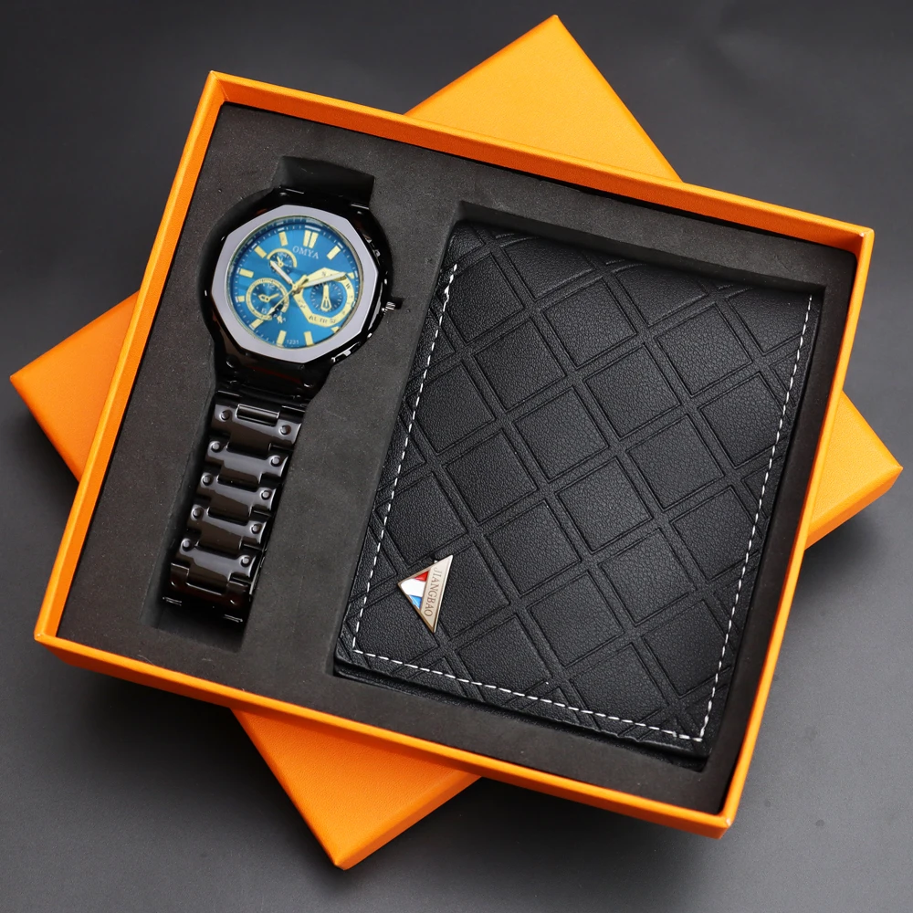 Fashion Hot Sell Watch Wallet Box Gift Set Men Watches Wallet Sets With ...