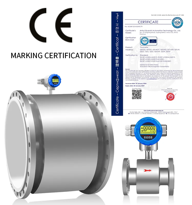 Water Measuring Device Electromagnetic Flow Meter Sewage Wastewater ...