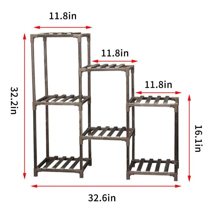 Multi-storey Wooden Plant Stand Indoor And Outdoor Ladder Flower Stand ...