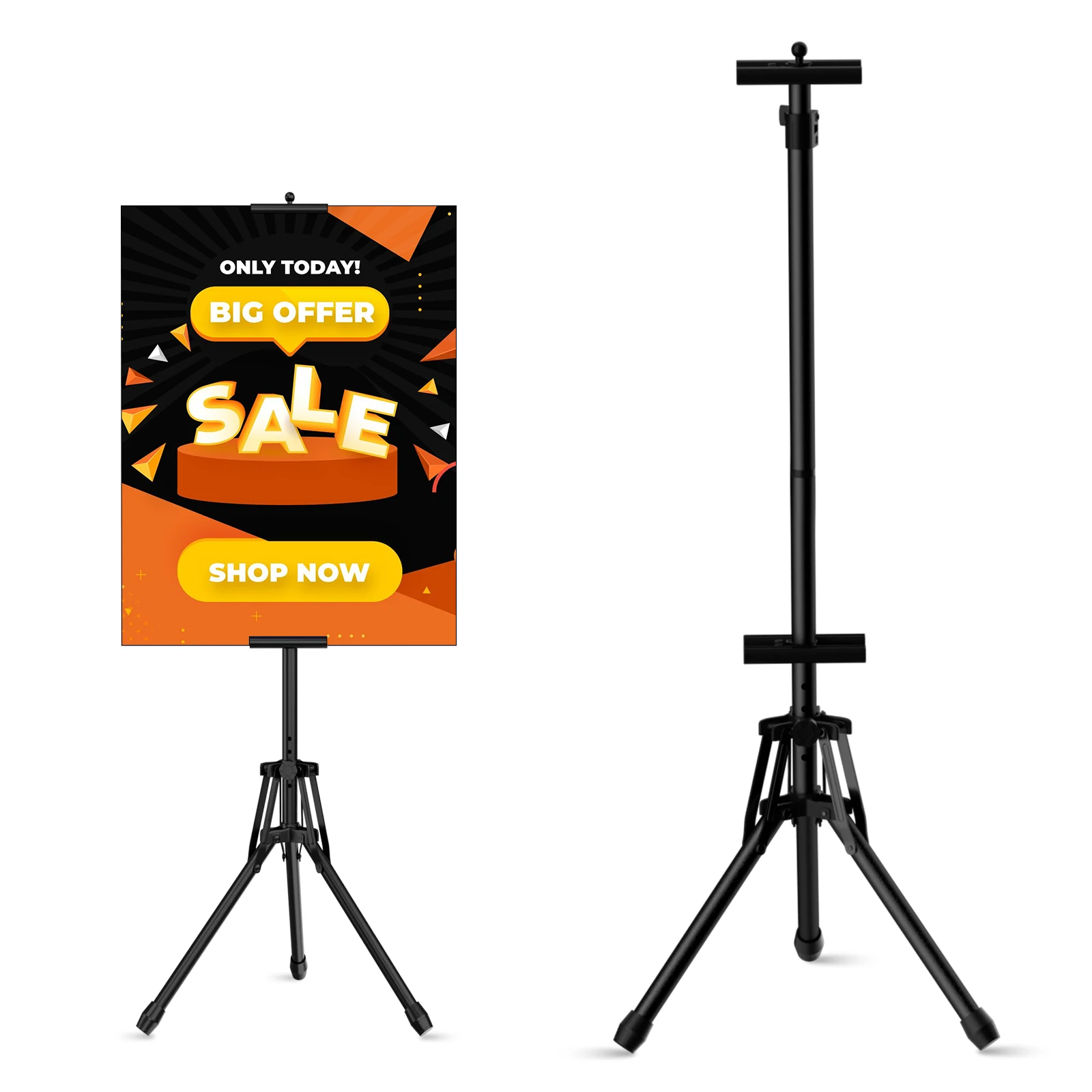 CYDISPLAY tripod poster stand retractable poster banner display ...