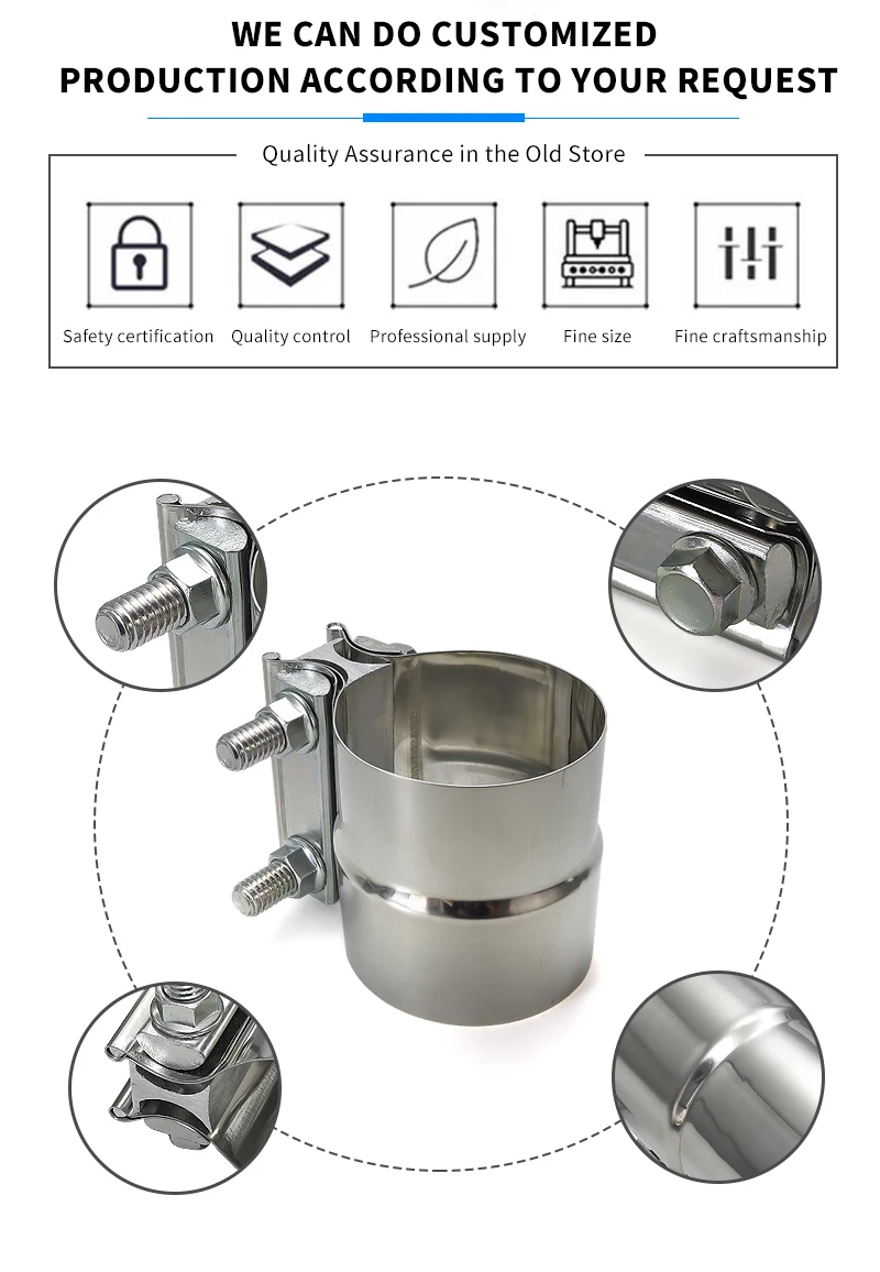 4 Exhaust Clamp Walker® 36539 - Stainless Steel Band Exhaust Clamp ...