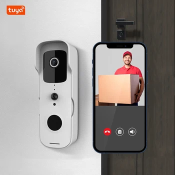 Tuya Wifi Waterproof 1080p Hd 2k Camera Wireless Smart Ring Doorbell ...