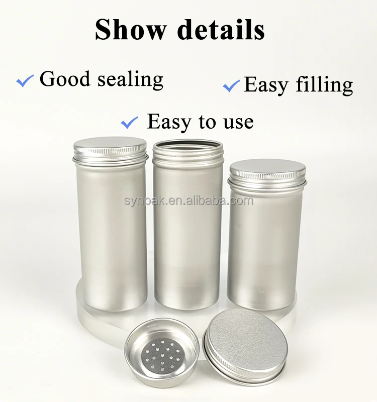 80ml 120ml Aluminum Foil Container for Cosmetic Powder Personal Care ...