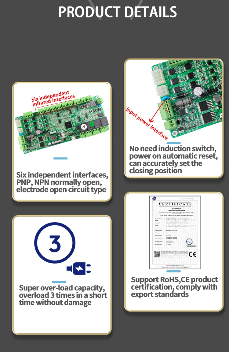 DC24V 무브러시 접근 제한 패널 학교를 위한 적외선 논리 속도 문 십자형 회전식 문 자동 귀환 제어 장치 관제사 6 쌍 ...