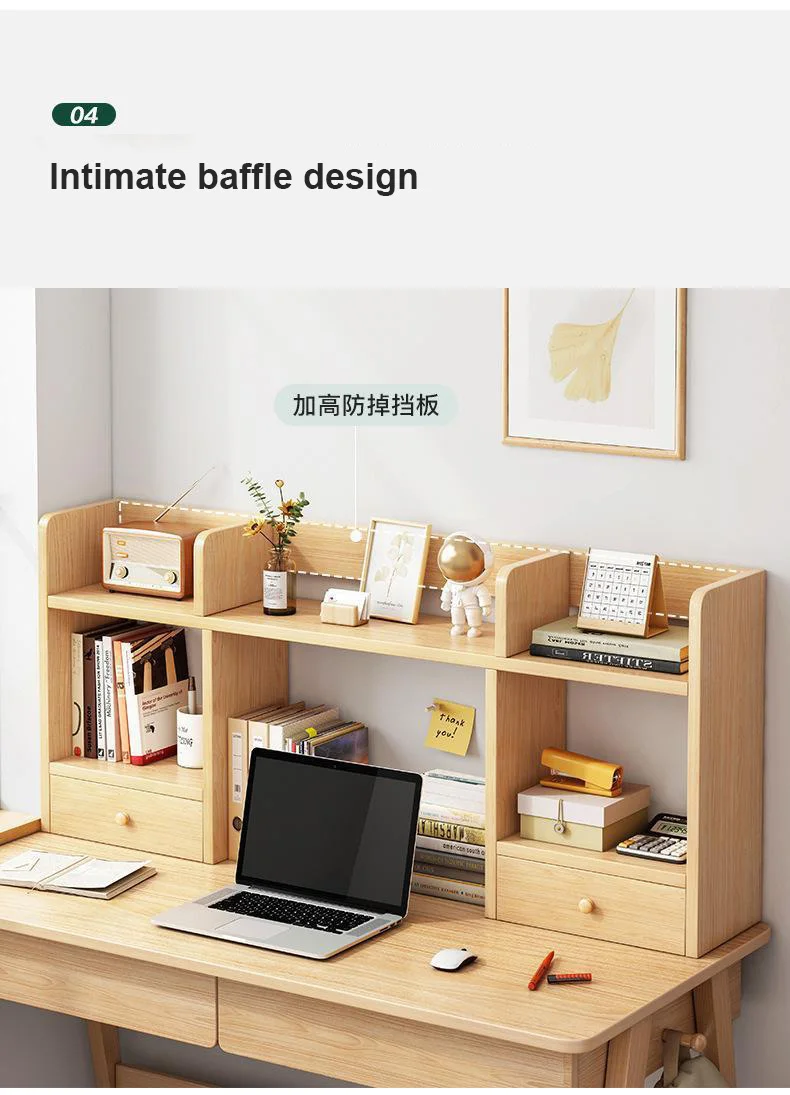 2026 Modern Office Desk Bookshelf Living Room Easily Assembled ...