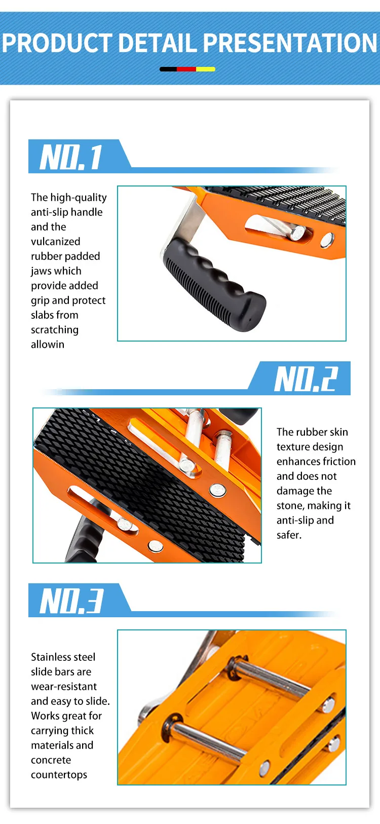 Double Handed Stone Carry Clamps Scissor Quick And Easy Gravity ...