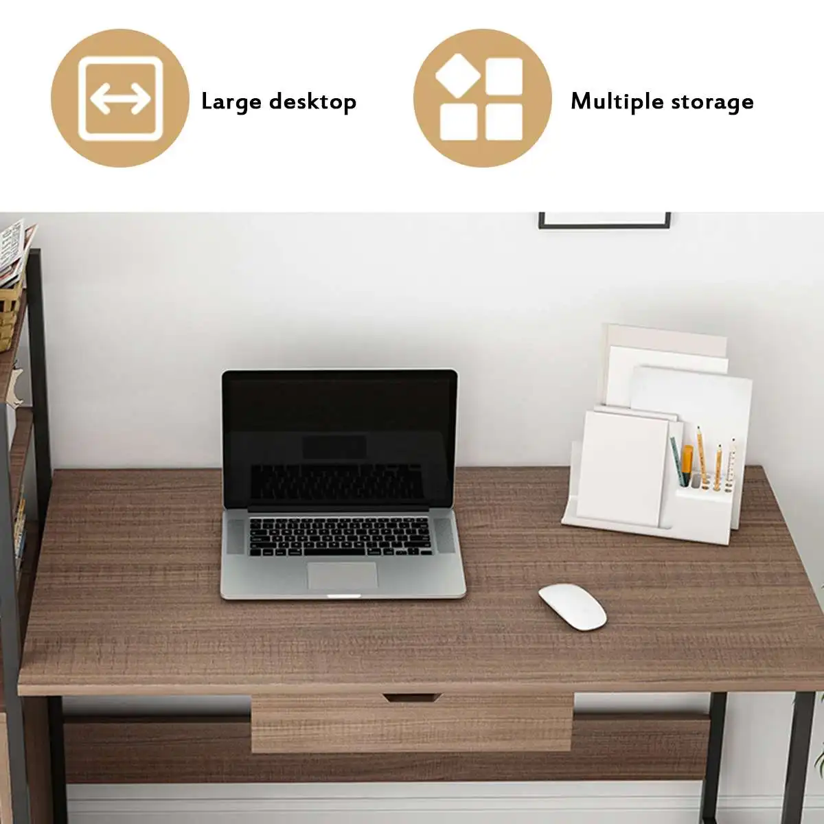 Modern Shelves Drawers Computer Desk for Home and Office| Alibaba.com