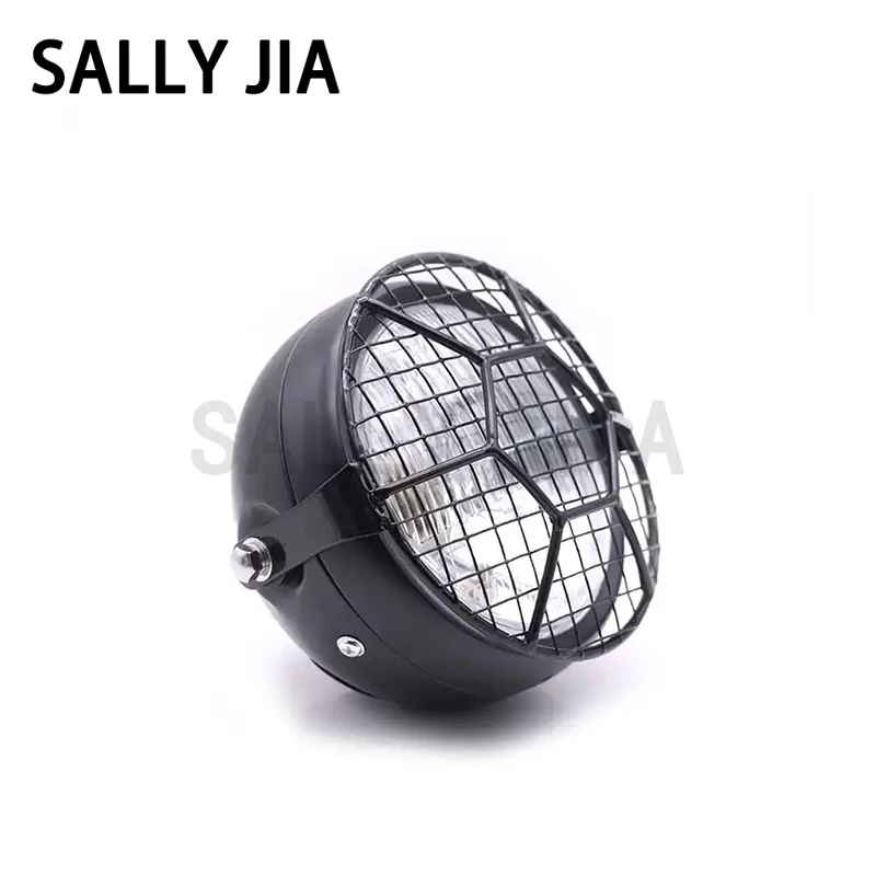 Cg/gn125 Retro Modified Circular Motorcycle Front Headlight Metal ...